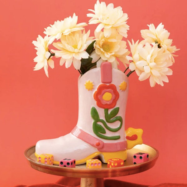 Cowboy Boot Vase - Etsy