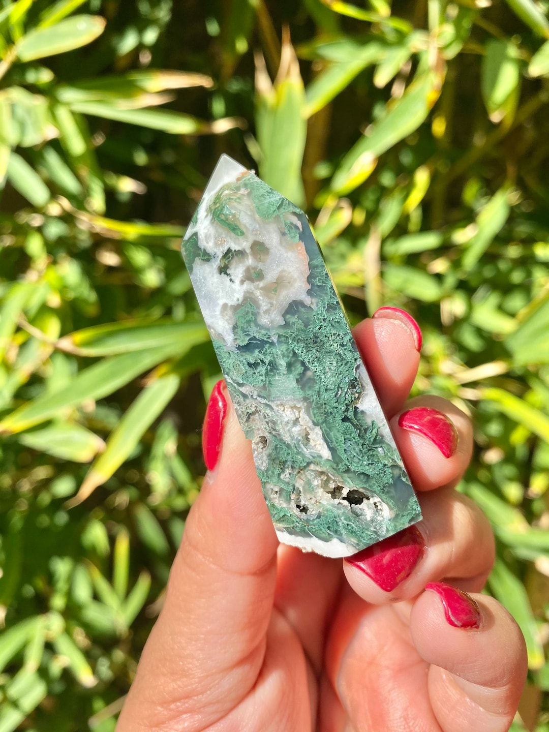 Moss Agate Towers, Moss Agate Crystal, Moss Agate Mini Tower - Etsy