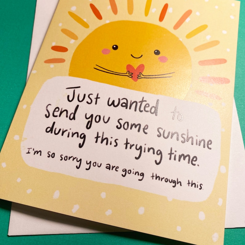 Sending Sunshine Thinking of You Card: Encouragement Gift, Get Well ...