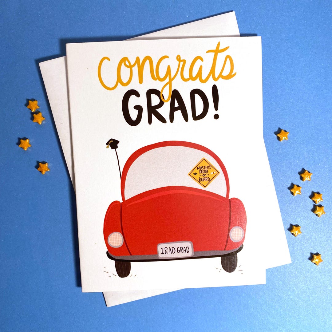 Masters Degree Card, Congrats Masters Degree Graduation Gift, Graduate ...