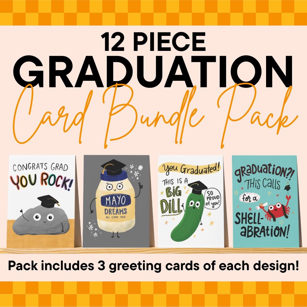 12 Pack Graduation Card Variety Bundle, Bulk Graduation Cards Set ...
