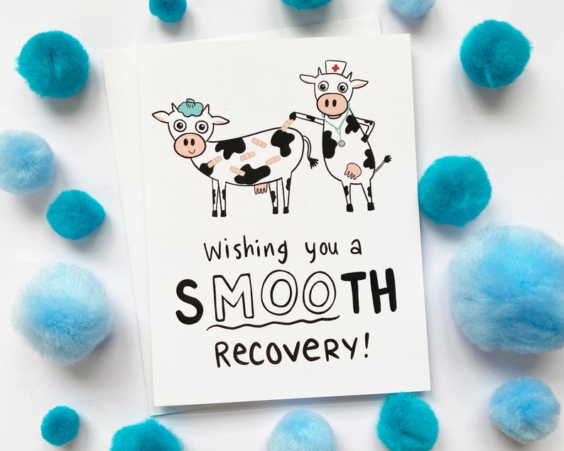 Feel Better Card Cute & Funny Handmade Eye Operation Card For Get Well ...