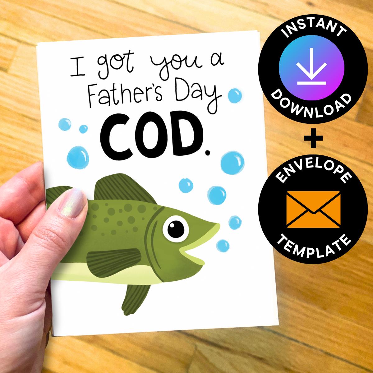 Funny Father's Day Card Printable: Instant Download PDF - Etsy