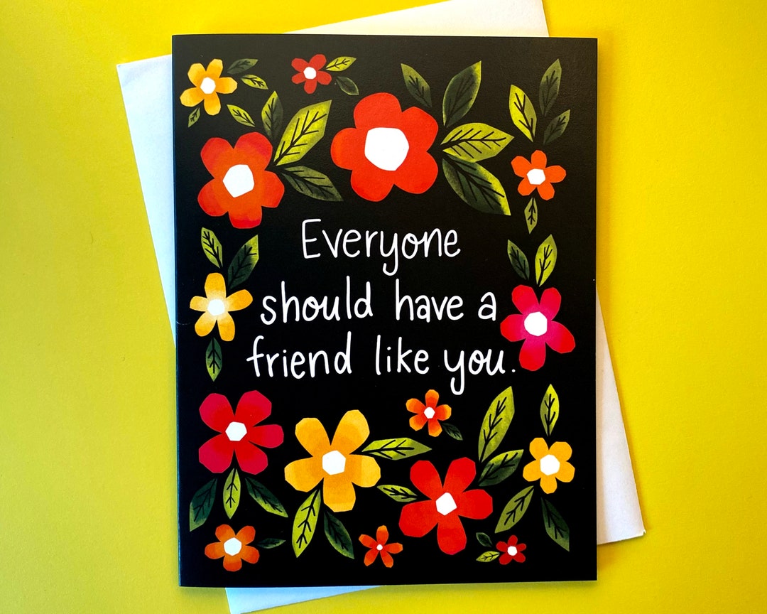 Cute Card for Friends, Bestie Card, Thank You Card for Bestie, Thank ...