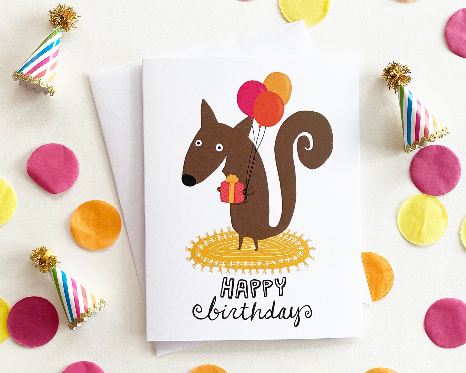 Squirrel Birthday Card Cute Birthday Card Funny Animal | Etsy
