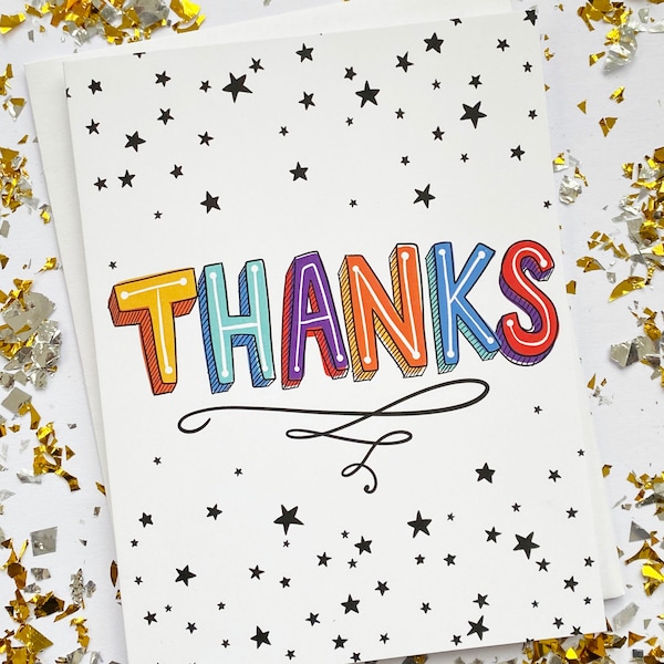 Cute Thank You Cards - Etsy