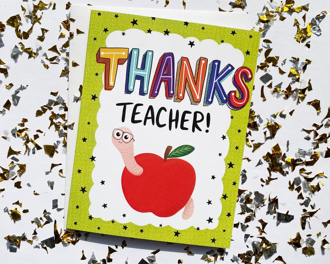 Teacher Thank You Cards, Teacher Appreciation Card, Thank You Cards for ...