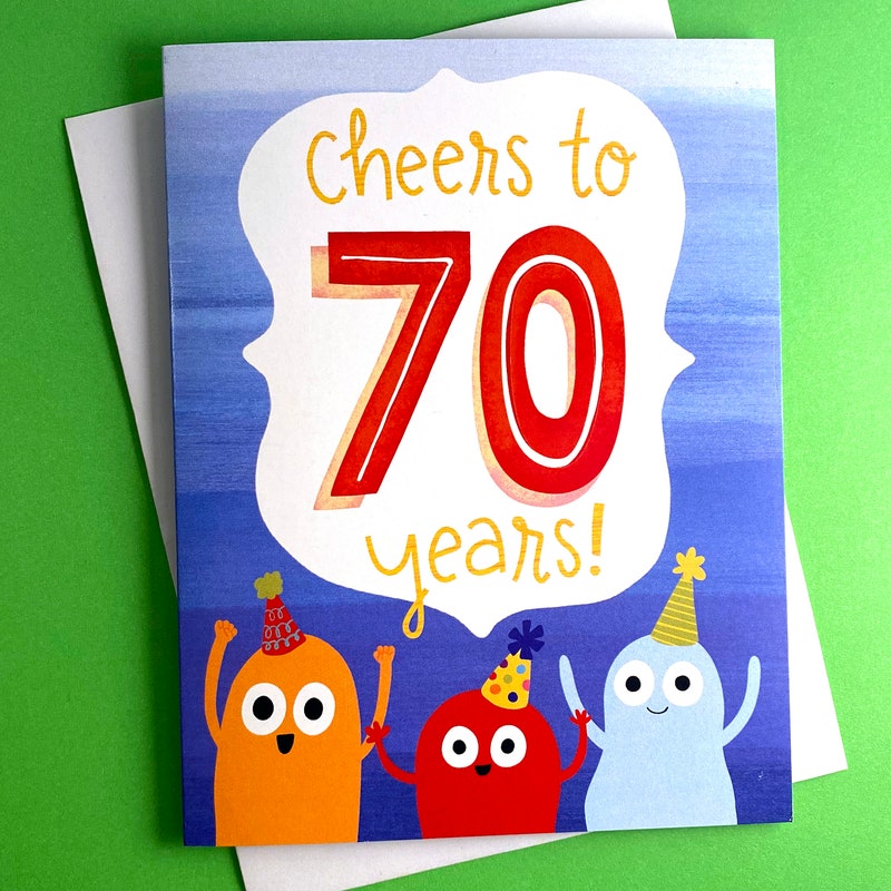 70th Birthday Card - Etsy