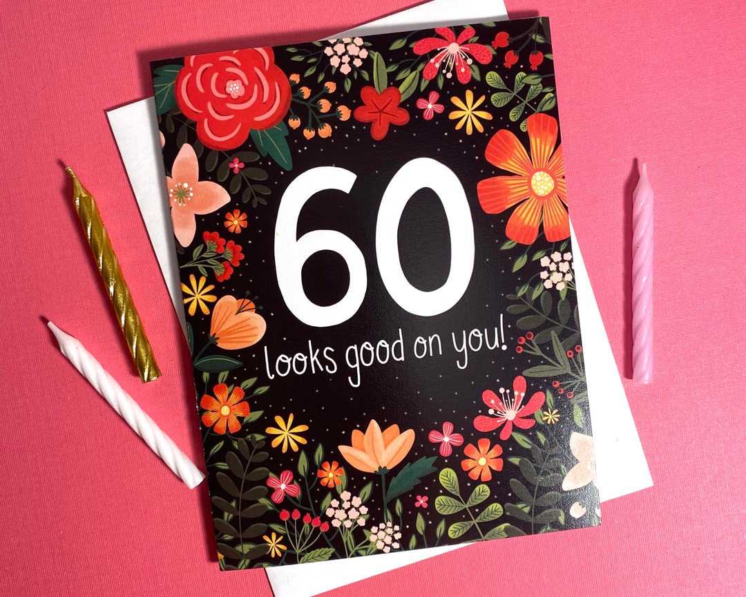 60th Birthday Card, 60th Birthday Gifts for Women, 60th Birthday Cards ...