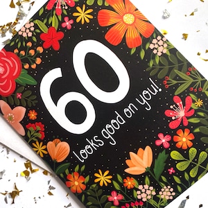 60th Birthday Card, 60th Birthday Gifts for Women, 60th Birthday Cards ...