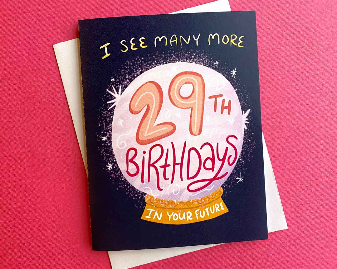 29th Birthday Card, Funny Birthday Card for Friend, 30th Birthday Card ...