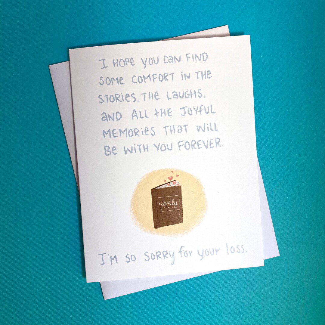Sympathy Card: Loss of Loved One, Comforting Memories - Etsy