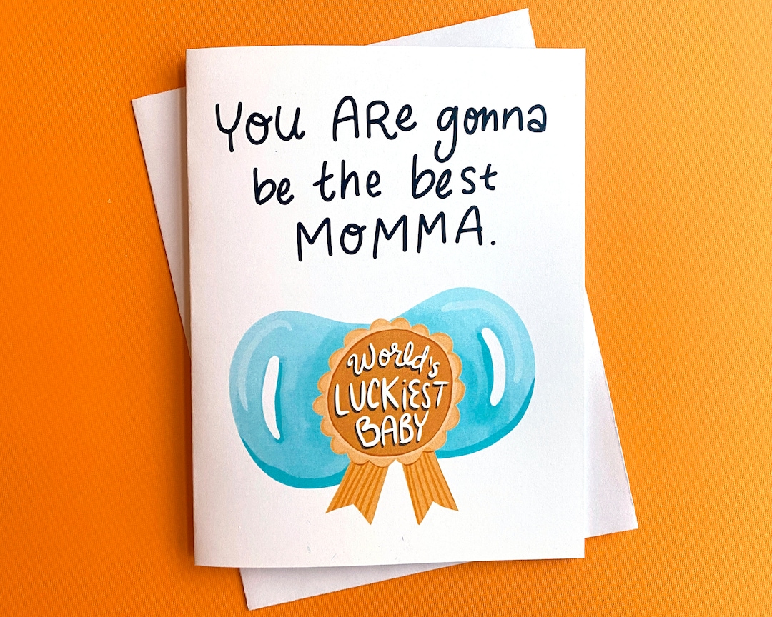 New Mom Greeting Card, Congrats New Baby Card, Congrats Pregnancy, Cute ...