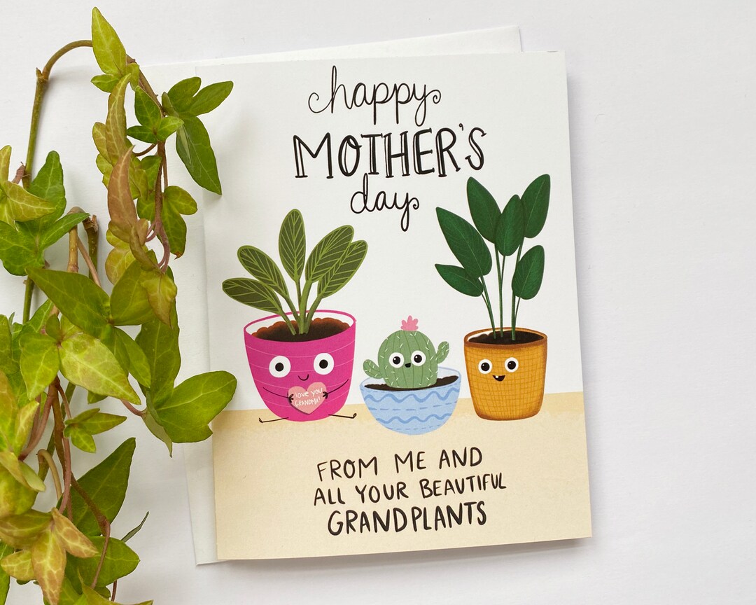 Funny Mother's Day Card: Plant Mom Grandplants Card - Etsy