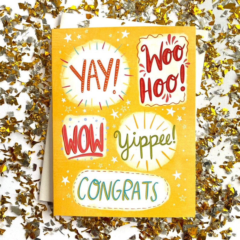 Congrats Greeting Card, Celebratory Card, Congratulations Gift - Etsy