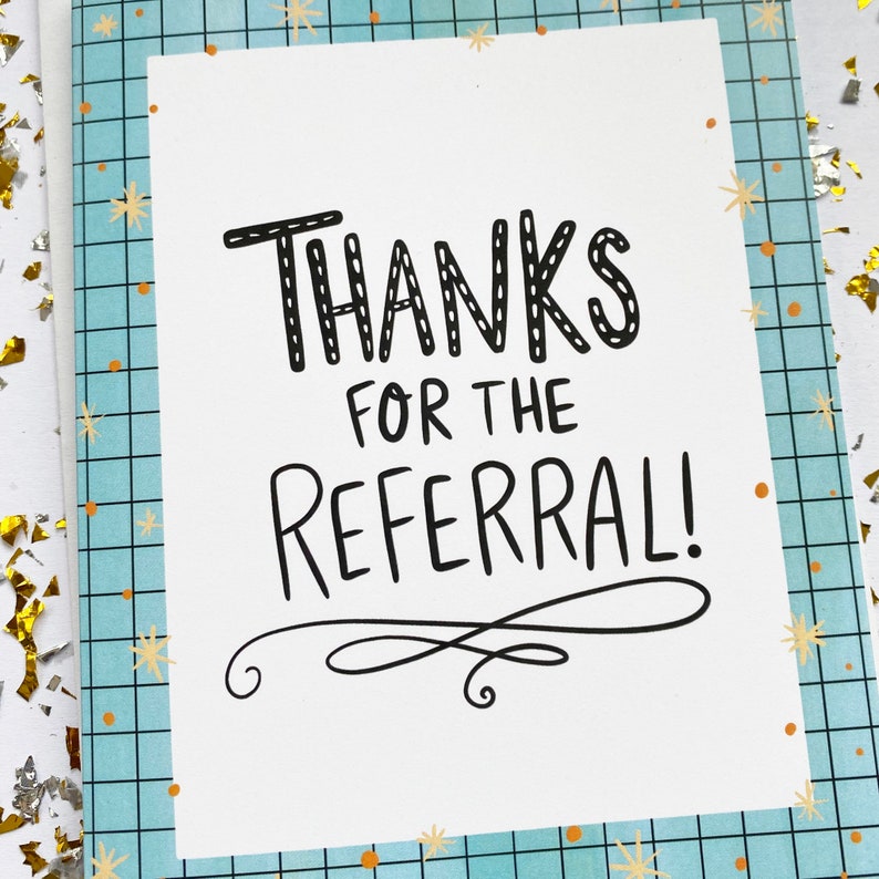 Thank You for the Referral Card Referral Gift Real Estate - Etsy
