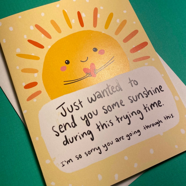 Sending Sunshine Thinking of You Card: Encouragement Gift, Get Well ...