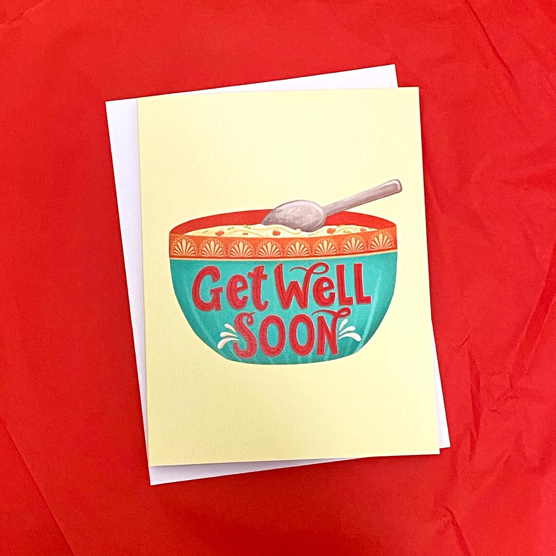 Get Well Soon Card: Chicken Noodle Soup - Etsy