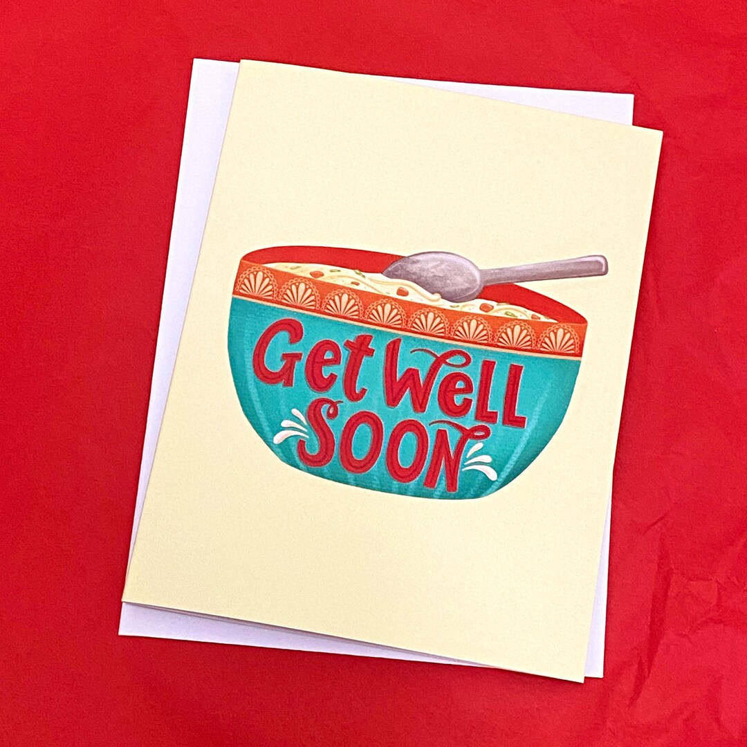 Get Well Soon Card: Chicken Noodle Soup - Etsy