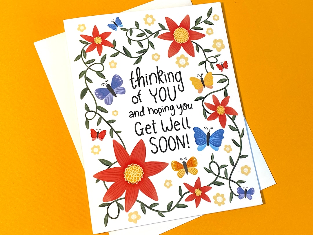 Thinking of You Card, Get Well Soon Card, Get Well Card, Feel Better ...