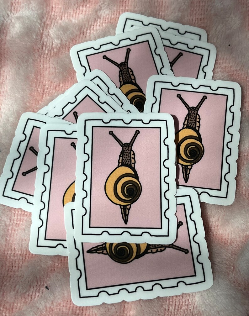 Snail Stamp Vinyl Sticker - Etsy
