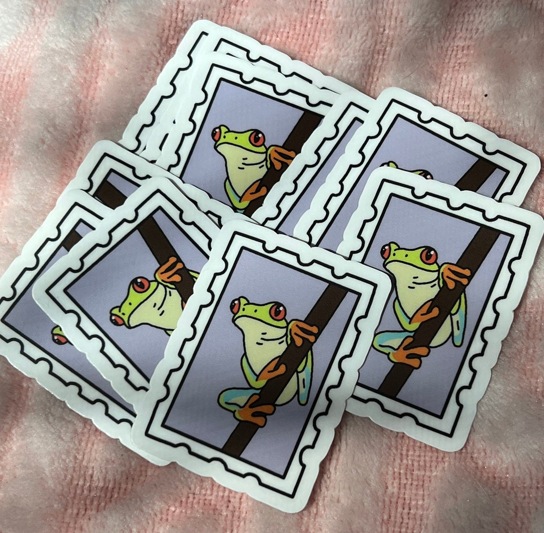 Tree Frog Stamp Vinyl Sticker - Etsy