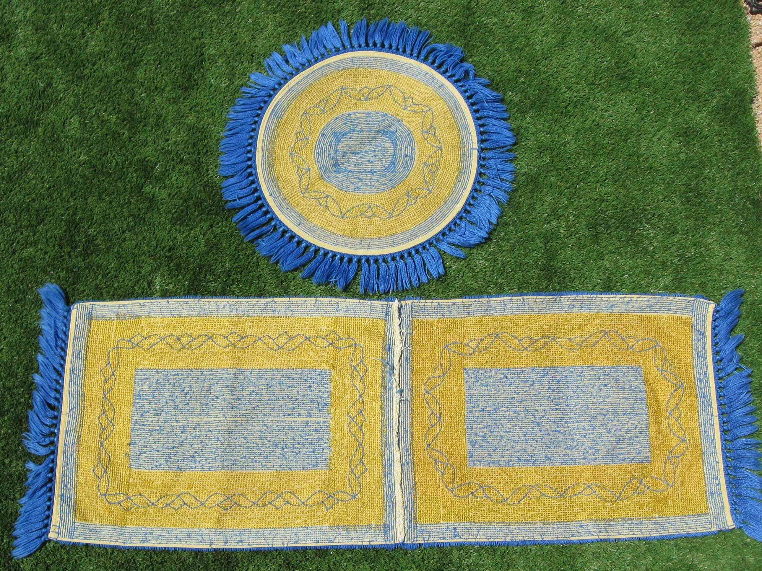 60's shag rug set midcentury mod psychedelic shag accent | Etsy