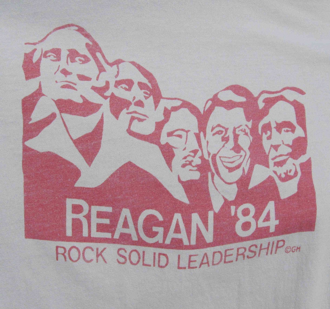 80's REAGAN Election Year T Shirt 1984 Political Slogan - Etsy