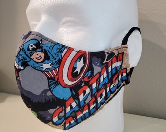 Captain America Face Mask | Etsy