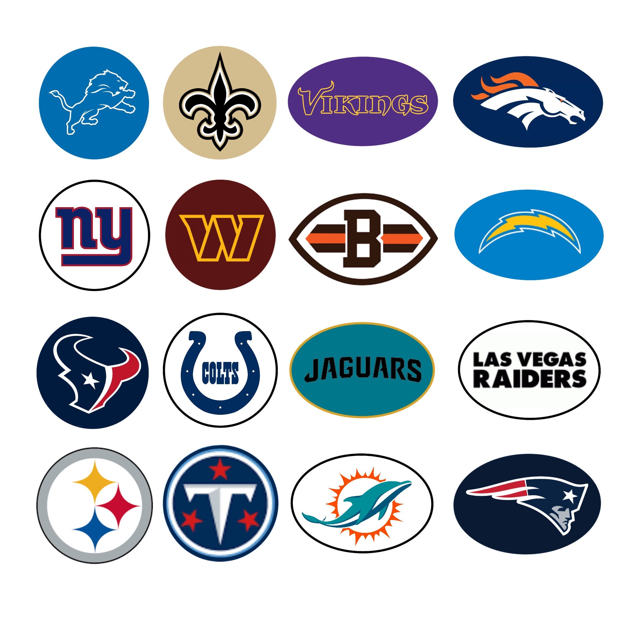 NFL Team Mini Punch Needle Coasters - Etsy