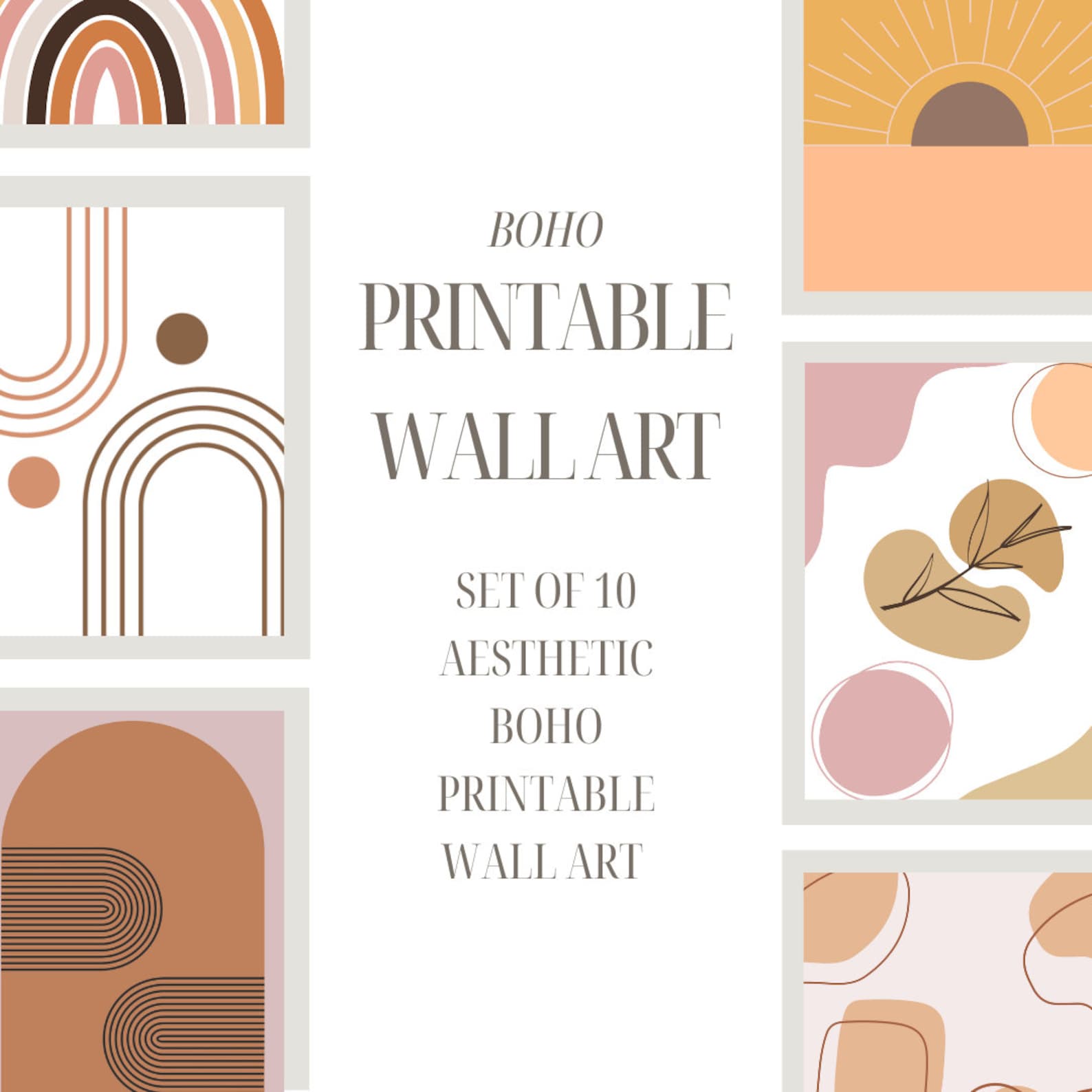 Printable BOHO Wall Art - Etsy