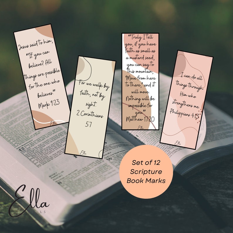 Bible Verse Bookmarks - Etsy