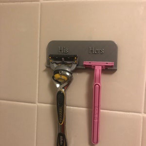 Razor “his Hers” Shower Holders - Etsy