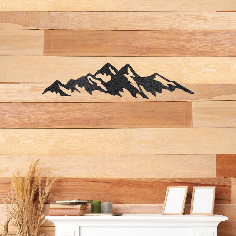 Mountain Ridge Indoor Outdoor Steel Wall Sign Art Rustic Lodge - Etsy