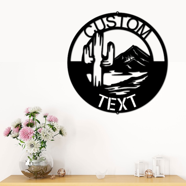 Metal Desert Scene Wall Art - Etsy
