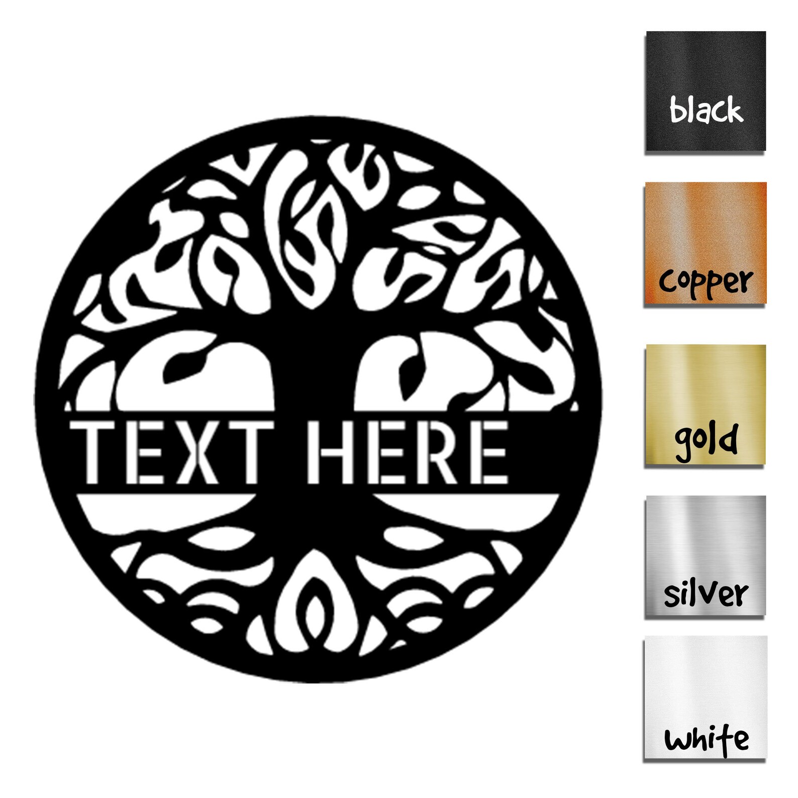 Personalized Tree of Life Indoor Outdoor Steel Wall Sign Art | Etsy