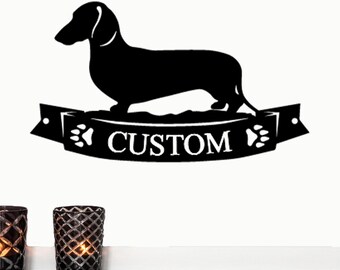 Metal Dachshund Sign - Etsy