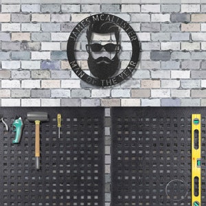 Manly Monogram Personalized Steel Sign Wall Art Birthday Father's Day ...
