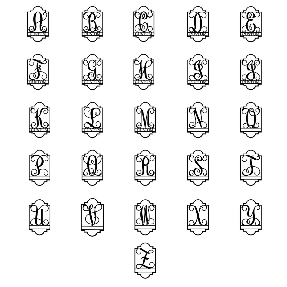 Regal Monogram Custom Name Indoor Outdoor Steel Wall Sign Art - Etsy