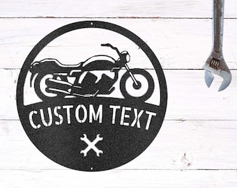Personalized Motorcycle Indoor Outdoor Steel Wall Sign Gift | Etsy