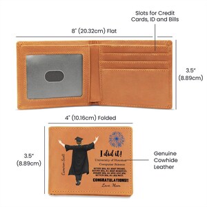 Son Custom Graduation Leather Wallet Personalized Gift Class of 2023 ...