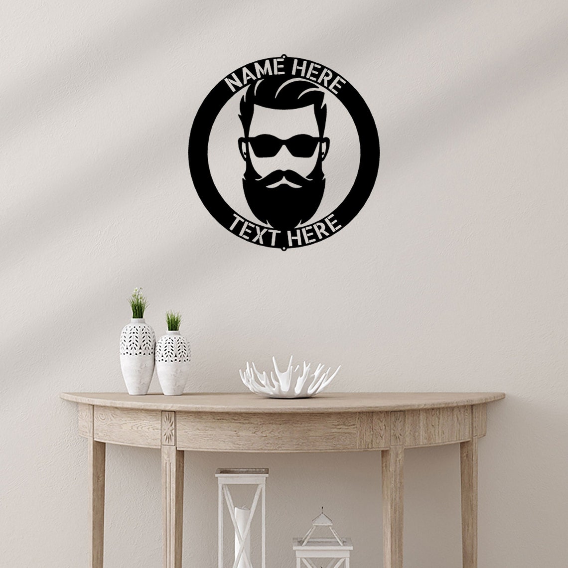 Manly Monogram Personalized Steel Sign Wall Art Birthday | Etsy