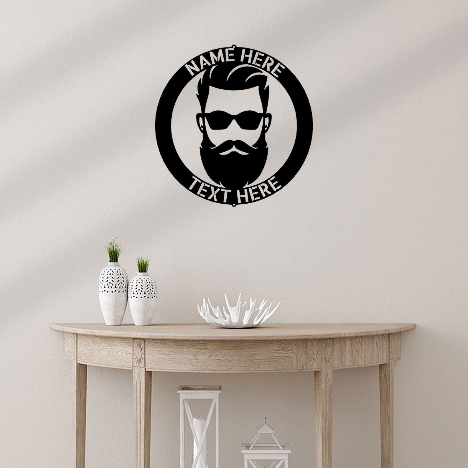 Manly Monogram Personalized Steel Sign Wall Art Birthday | Etsy