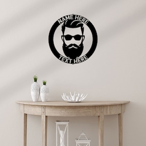 Manly Monogram Personalized Steel Sign Wall Art Birthday | Etsy