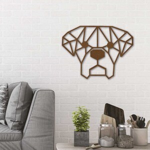 Dog Geometric Metal Art Wall Sign Man Cave Nursery Office Kid - Etsy