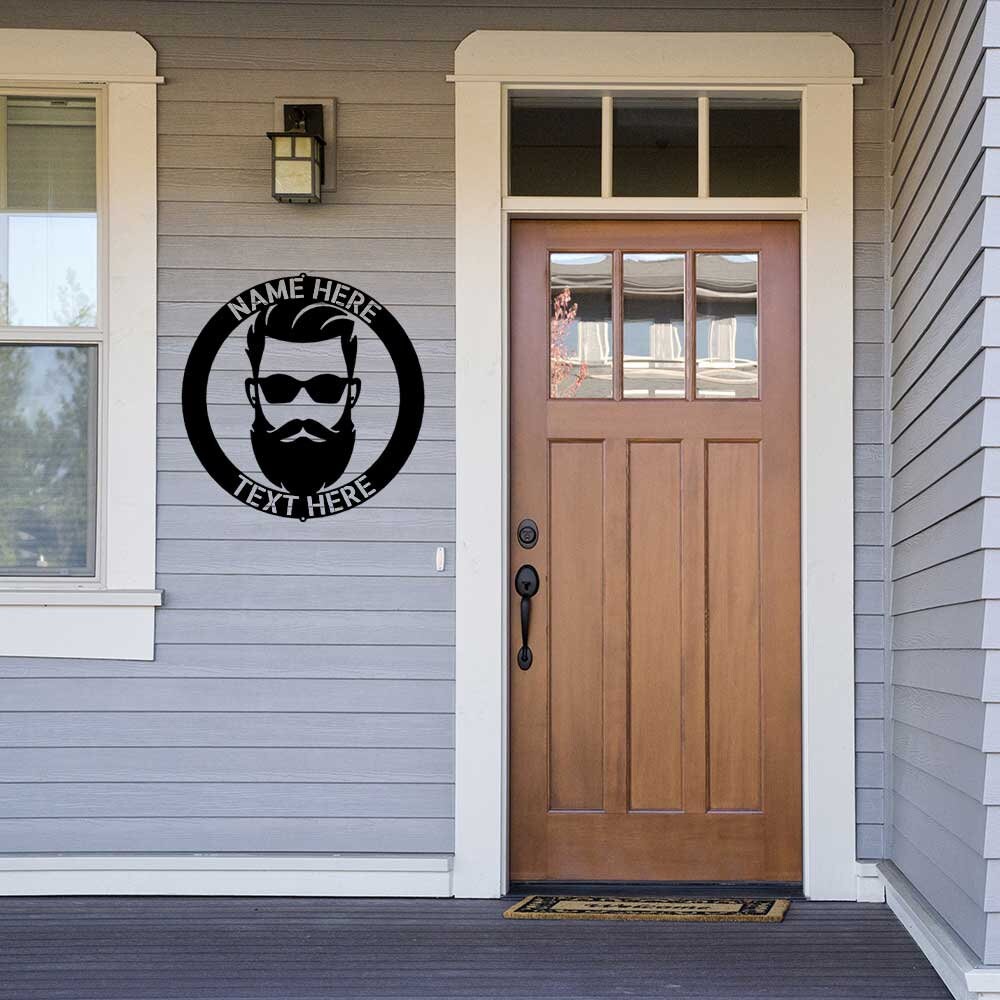 Manly Monogram Personalized Steel Sign Wall Art Birthday | Etsy