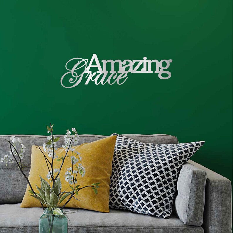 Amazing Grace Steel Wall Sign Art Metal Kitchen Nursery - Etsy