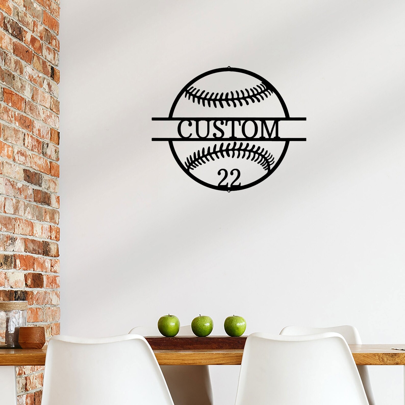 Baseball Custom Name and Number Metal Art Wall Sign Man Cave - Etsy