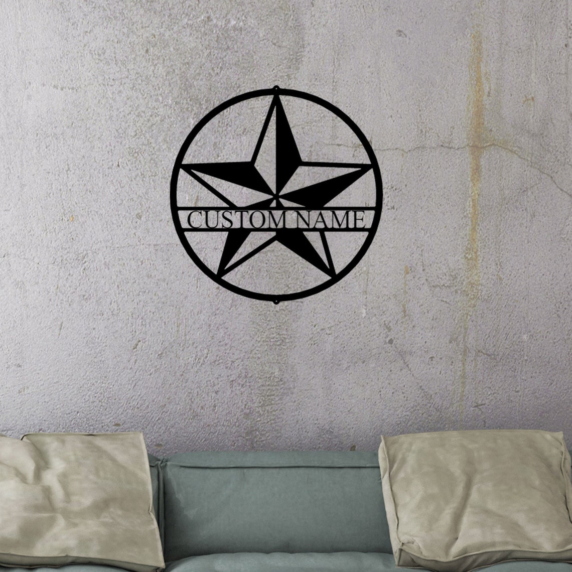 Star Personalized Indoor Outdoor Steel Wall Art Sign | Etsy