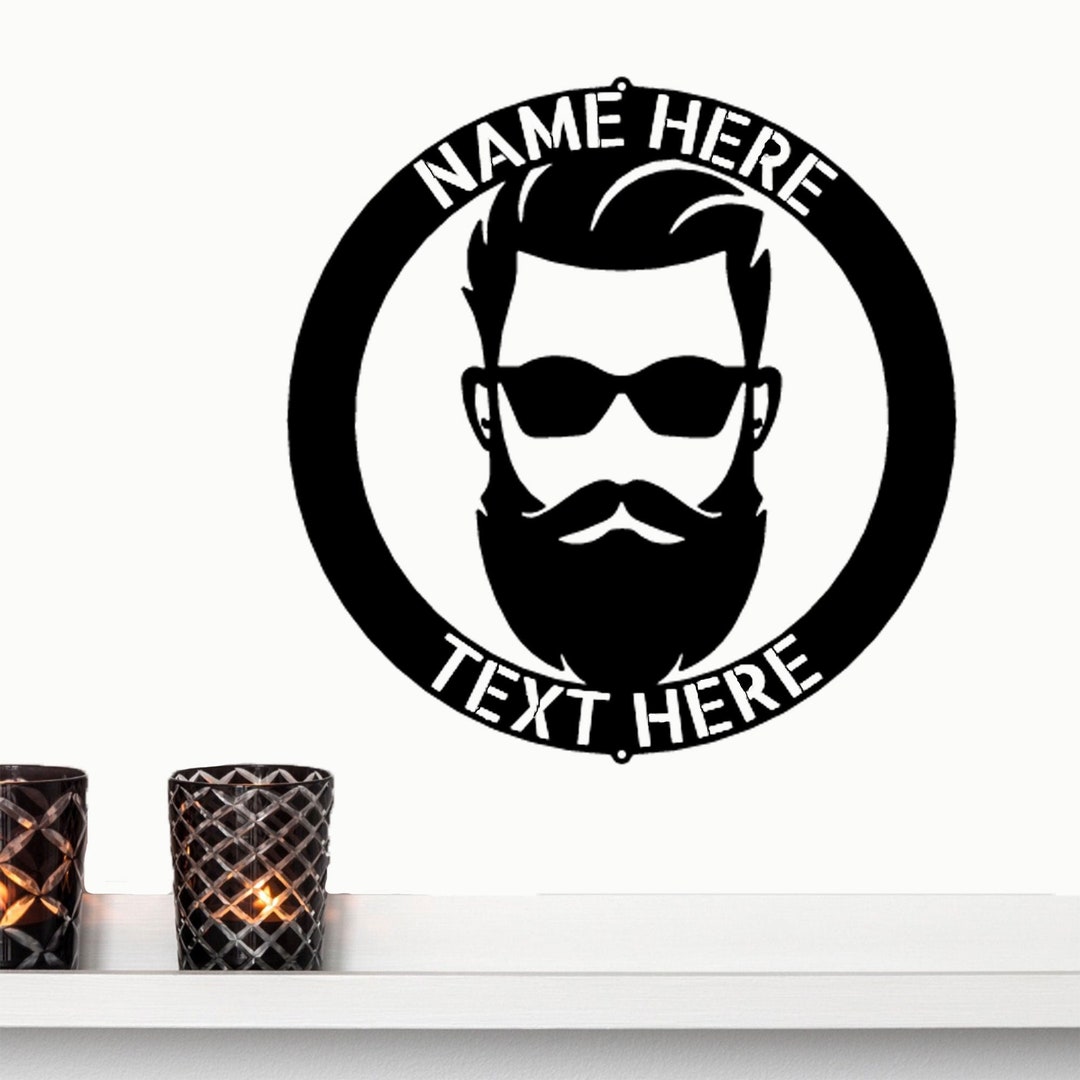 Manly Monogram Personalized Steel Sign Wall Art Birthday - Etsy